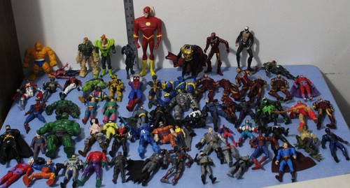 Broken- Super Heroes - Action Figure -Junk Lot - 50+ Figures - Parts or ...