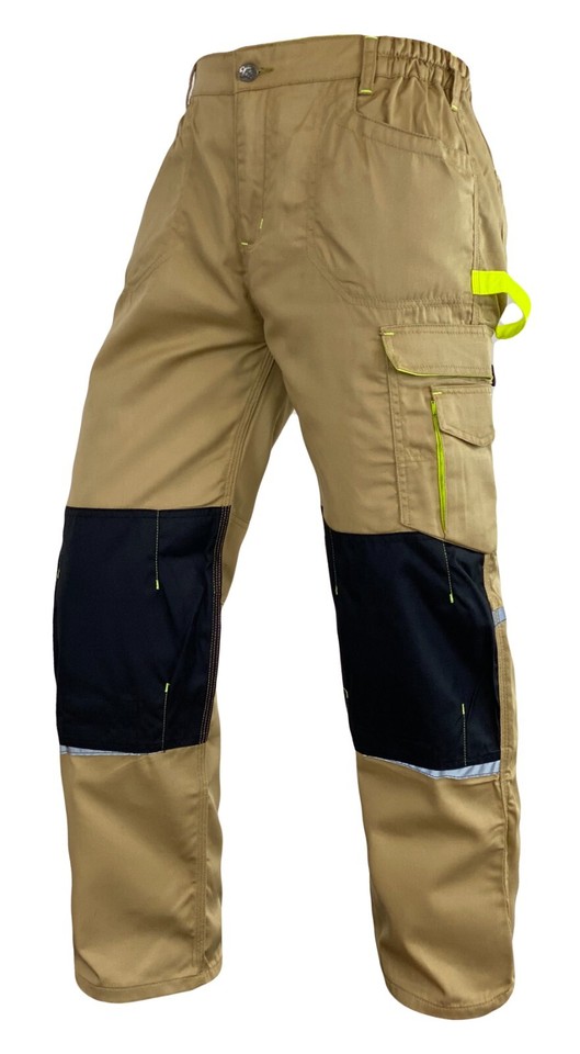 Men’s Work Safety Trousers Cordura Knee Reinforced Tactical Heavy Duty ...