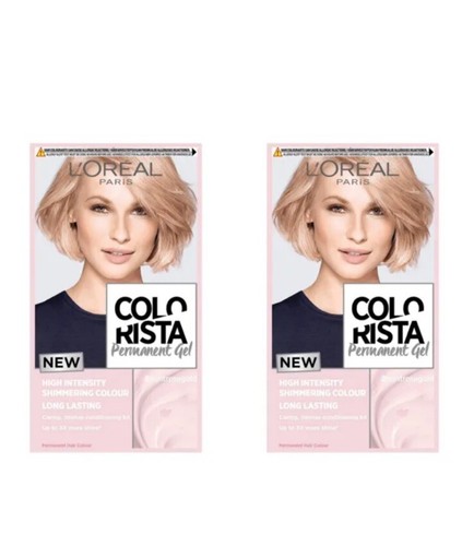 2x L'Oréal Paris Colorista Perm Gel Hair Dye Long-Lasting Light Rose ...