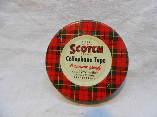 SCOTCH 1 ROLL CELLOPHONE TAPE EMPTY TIN/CAN | eBay