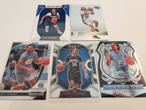 5 Cole Anthony cards 2 RC North Carolina Tar Heels Orlando Magic | eBay