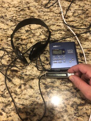 Sony MD Walkamn Portable Minidisc Recorder Player MZ-R55 W/Remote ...