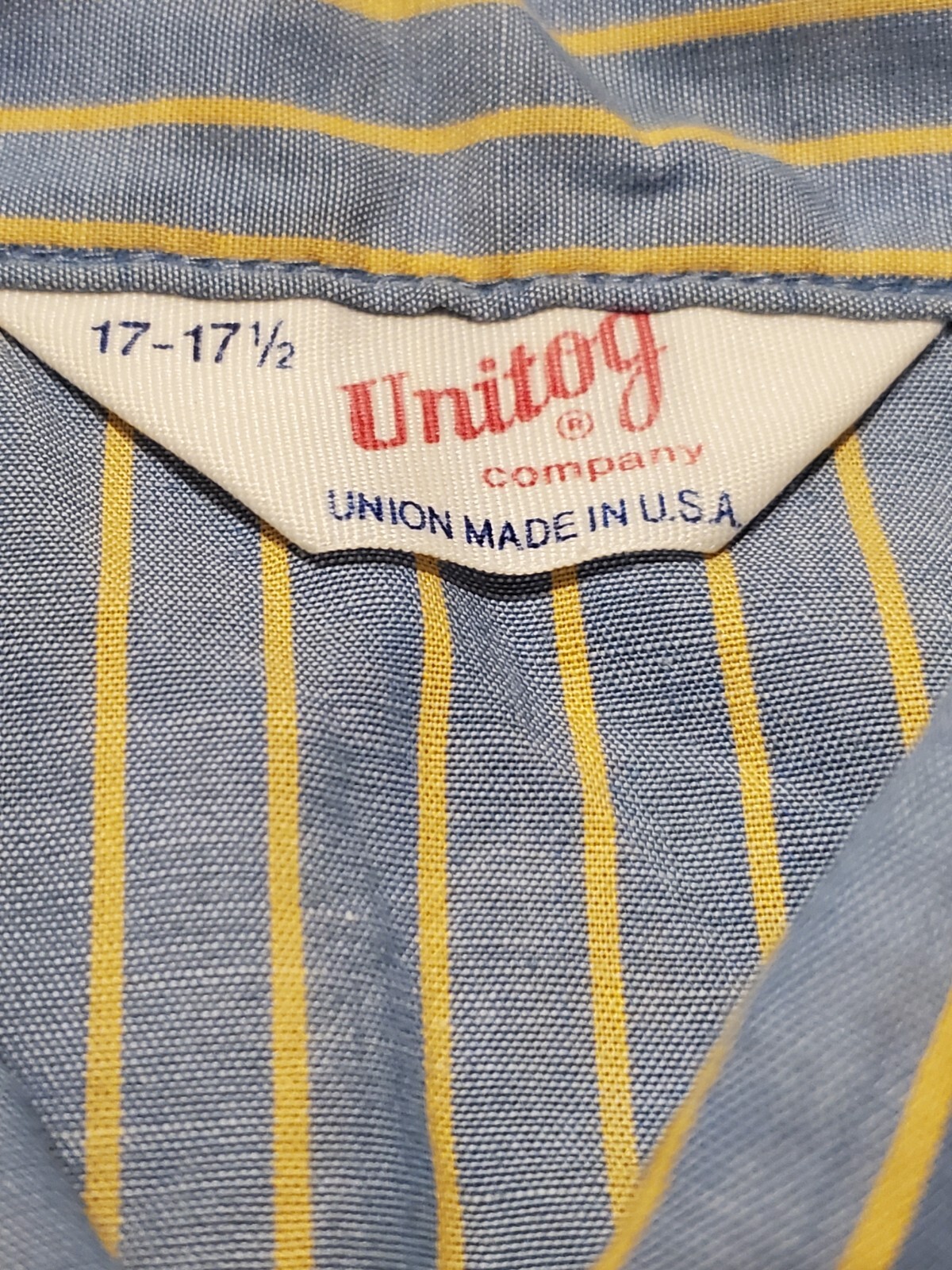 Vintage 70s Unitog Striped Uniform Shirt Natural Ligh… - Gem