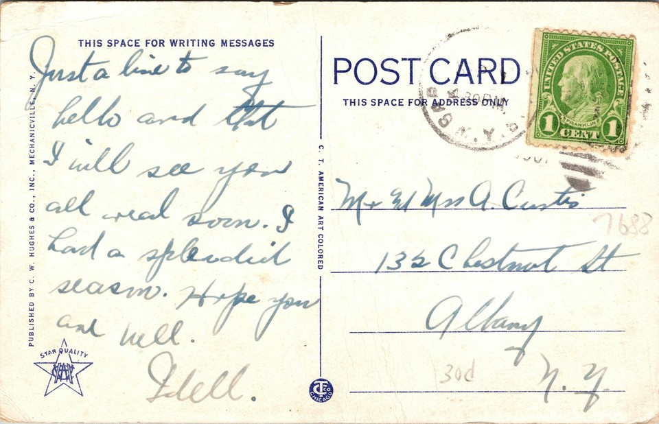 Saratoga Springs NY Inniscara Chauncey Olcott Cottage Postcard used ...