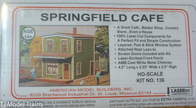 American Model Builders, Inc HO #136 Springfield Cafe, kit (Laser Cut ...