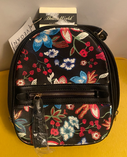 Peta Approved Vegan Mellow World Floral Small 8×9×3.5 in. Backpack NEW ...