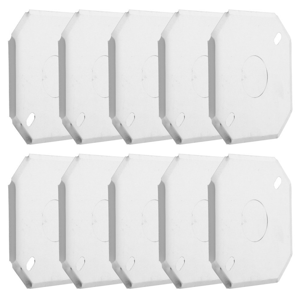 10Pcs Junction Box Cover Plate: Metal Octagon Electrical Box Cover ...
