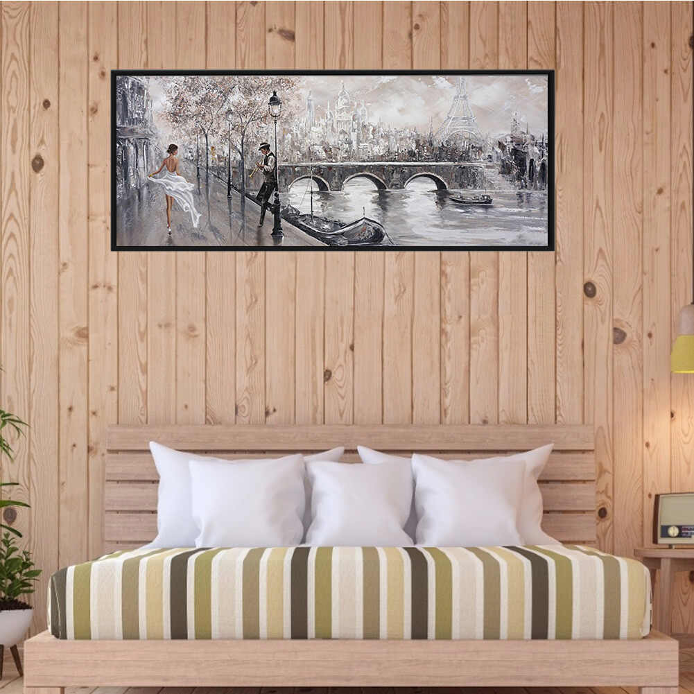 5D DIY Full Drill Round Shape Oil Painting Scenery Rhinestone Diamond ...