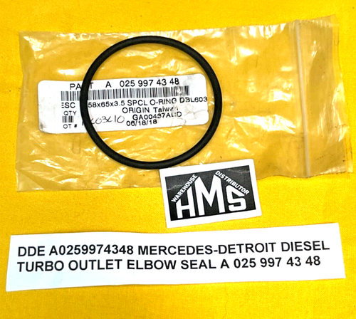 DDE A0259974348 MERCEDES-DETROIT DIESEL TURBO OUTLET ELBOW SEAL A 025 ...