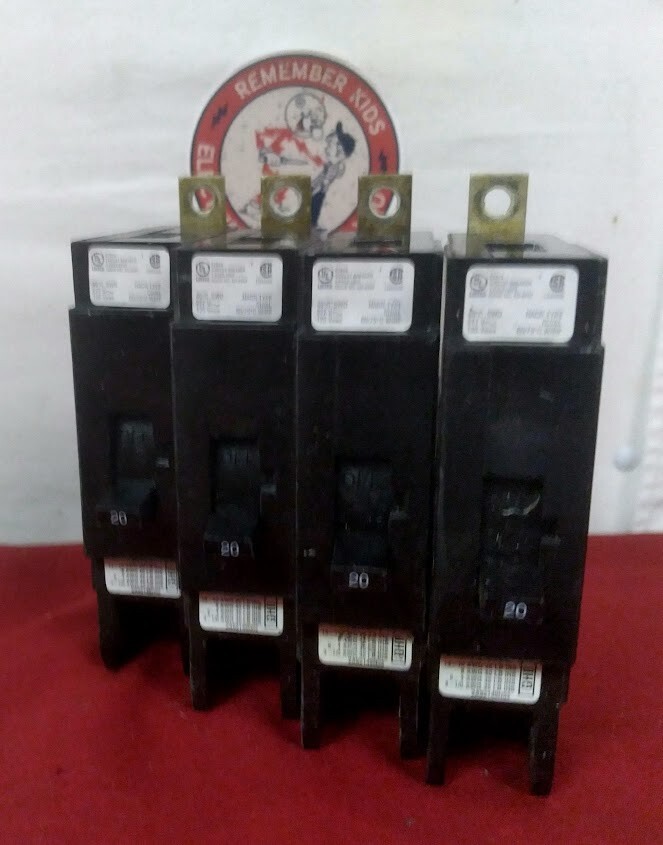 GHB One (1) Eaton GHB1020 20Amp 277/480 Bolt On Circuit Breaker SHIPS ...