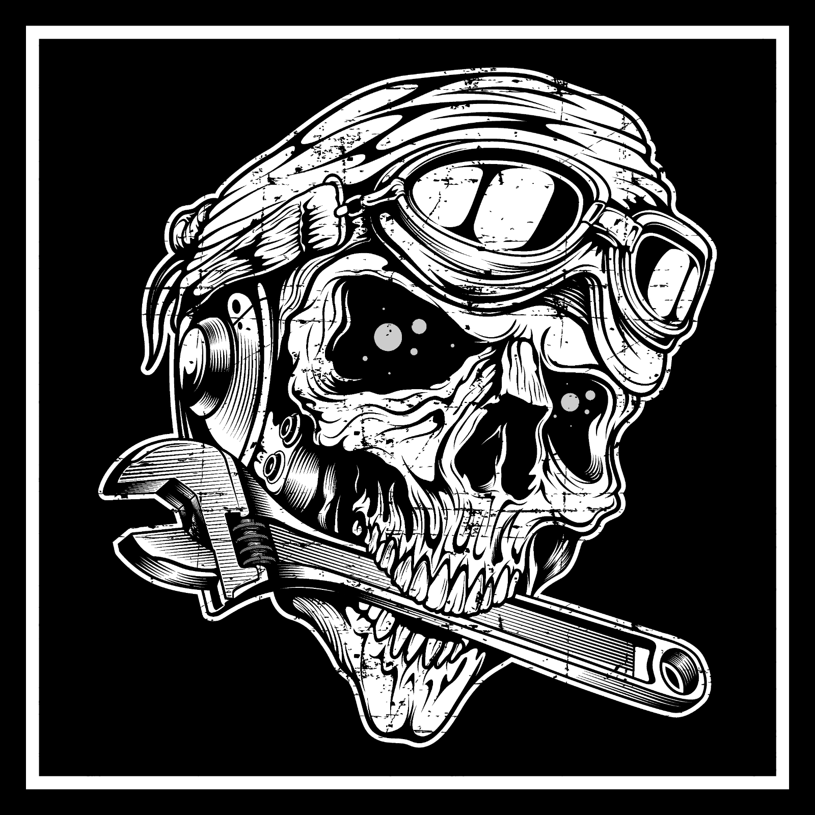 Auto Mechanic Skull Vinyl Decal Sticker - 5 Pack | eBay