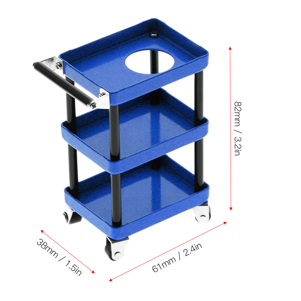 3 Layers Metal RC Car Tools Rack Maintenance Trolley For 1/8 1/10 1/12 ...