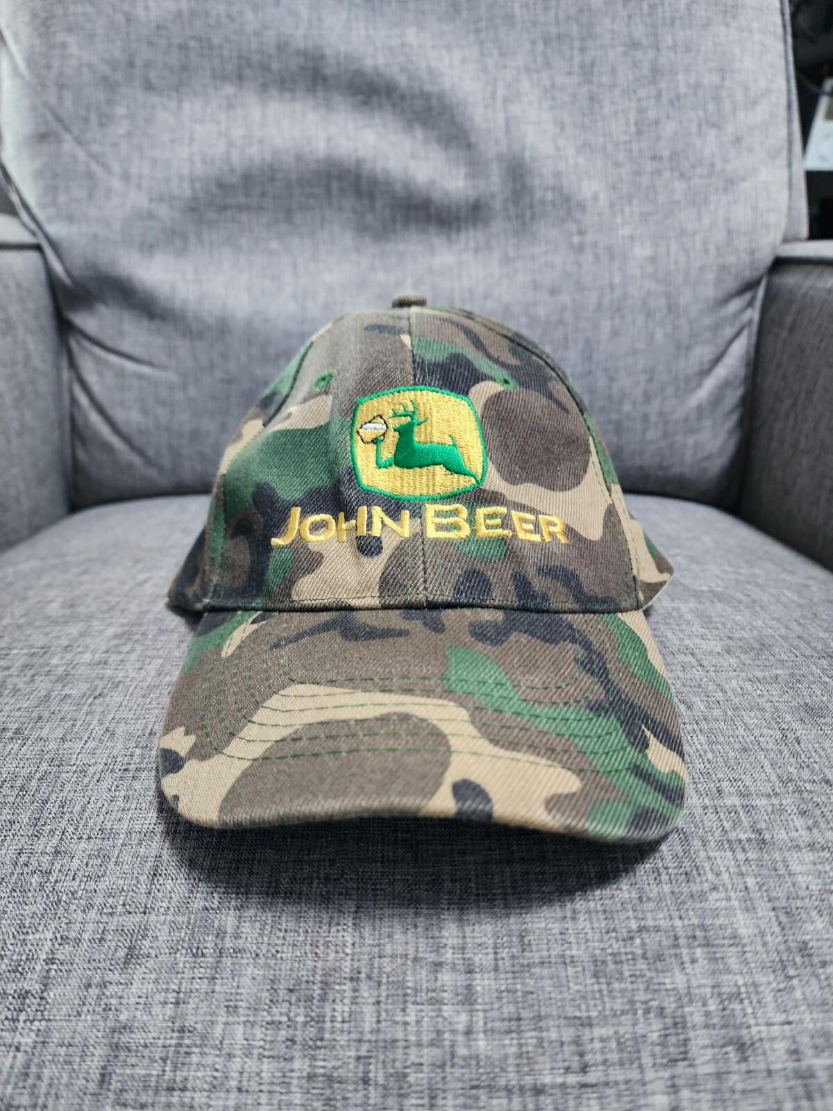 Vintage Camo John Deere Beer Hunter Funny Hat Cap | eBay