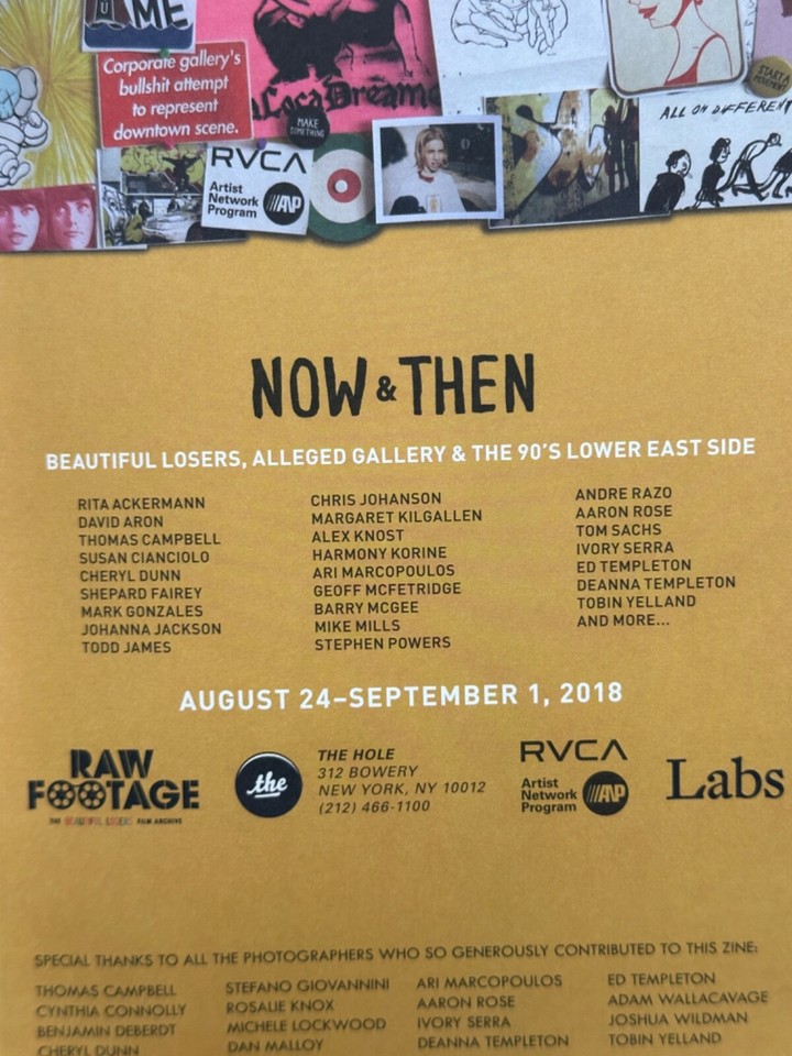 EXTREMELY RARE - BEAUTIFUL LOSERS THEN AND NOW - EXHIBITION ZINE - THE ...