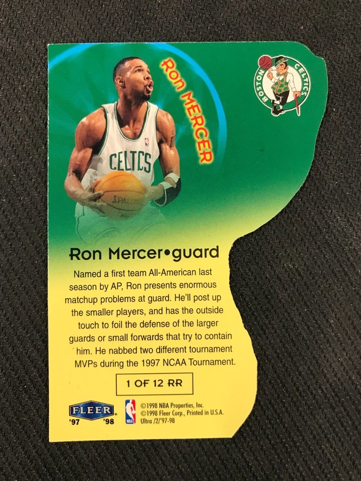 1997-98 Fleer Ultra Rim Rockers #1RR Ron Mercer Die-Cut Boston Celtics ...