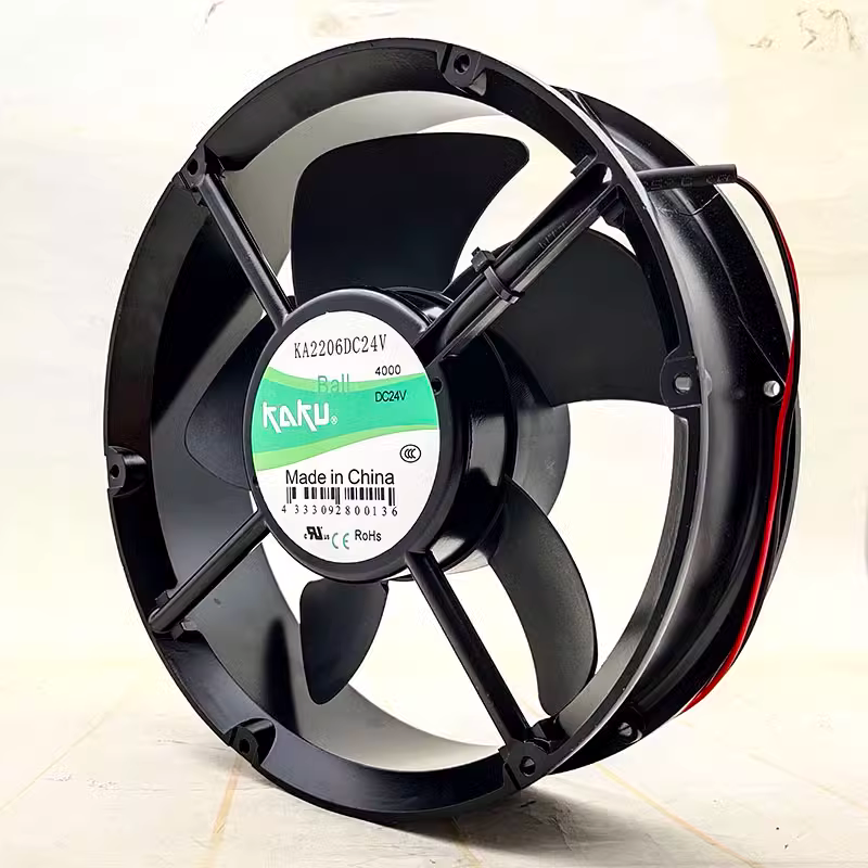 1 PCS KAKU Fan KA2206DC24V 24V 22060 22CM 2 wire Circular cabinet ...
