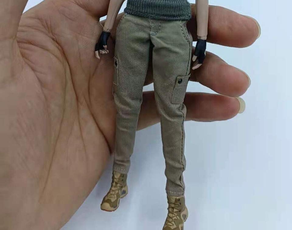 E4-12 1/12 Scale Laura Clothes boots Model for 6" VC Ph TBLeague Female ...