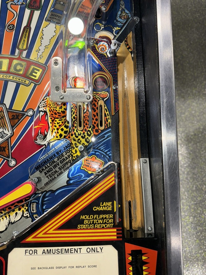 Police Force Pinball Williams 1989 LEDS Free Ship Orange County ...