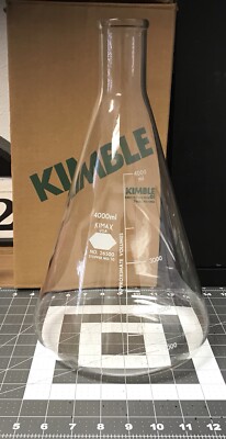 Kimble Kimax No.26500 Glass Graduated Filtering Flasks 4000ml (LLE04C ...
