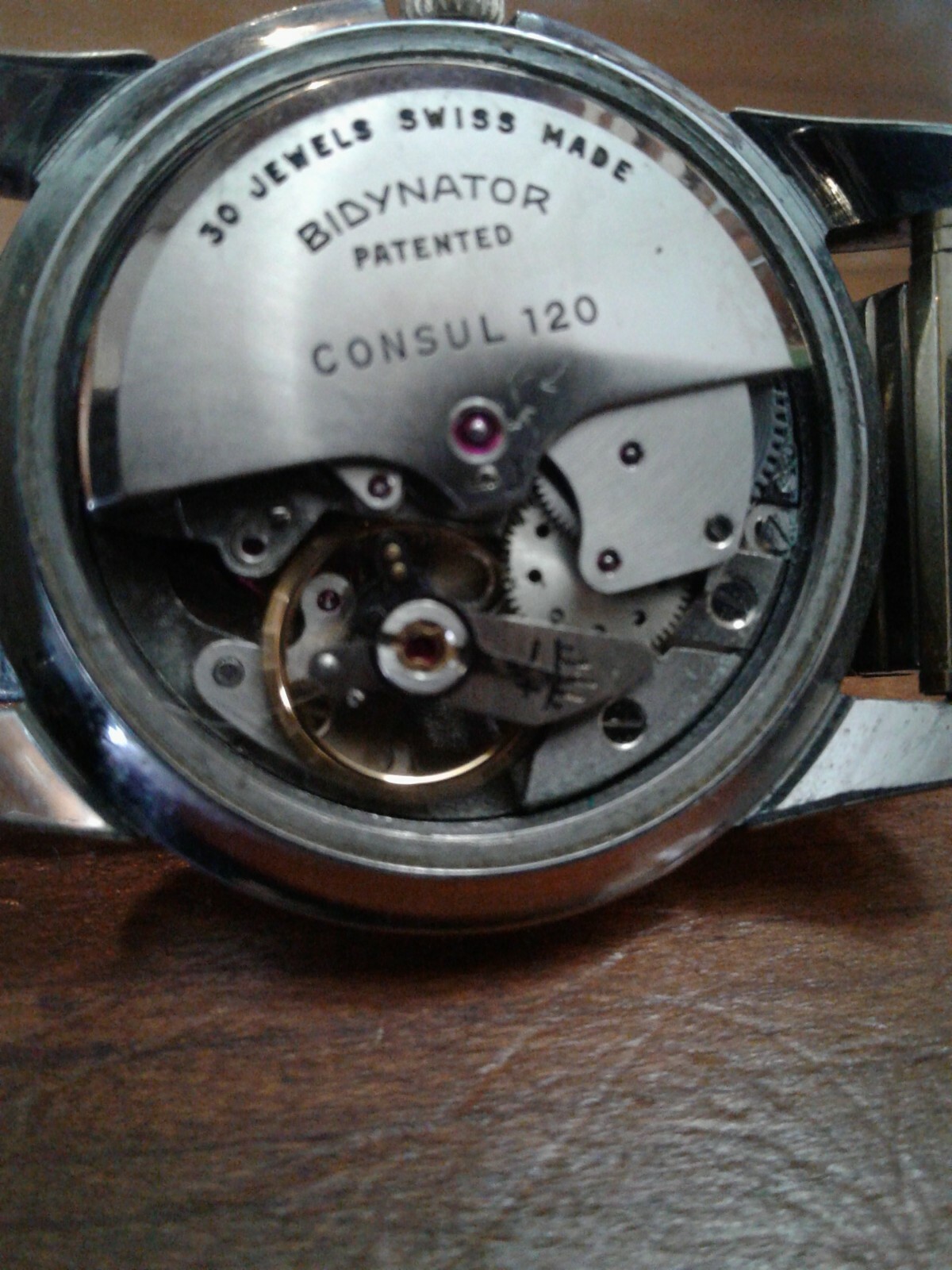 Consul Vintage Bidynator120,30Rubis Automatic Mens Watch w/14k gf.Bezel ...