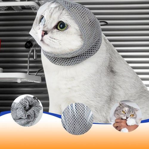 1*Cat Muzzle Anti-Bite Breathable Kitten Face Protection Adjustable ...