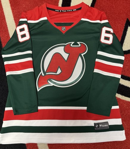 NJ NEW JERSEY DEVILS JACK HUGHES FANATICS REVERSE RETRO 1.0 XXL NWOT ...