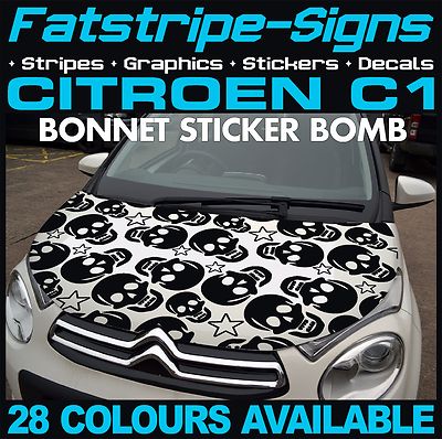 to fit CITROEN C1 GRAPHICS STICKER BOMB BONNET DECALS STICKERS STRIPES ...