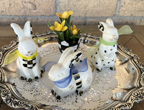 HP Easter Bunny Rabbit Figurines -Pot of Daffodils - Designer Inspired ...