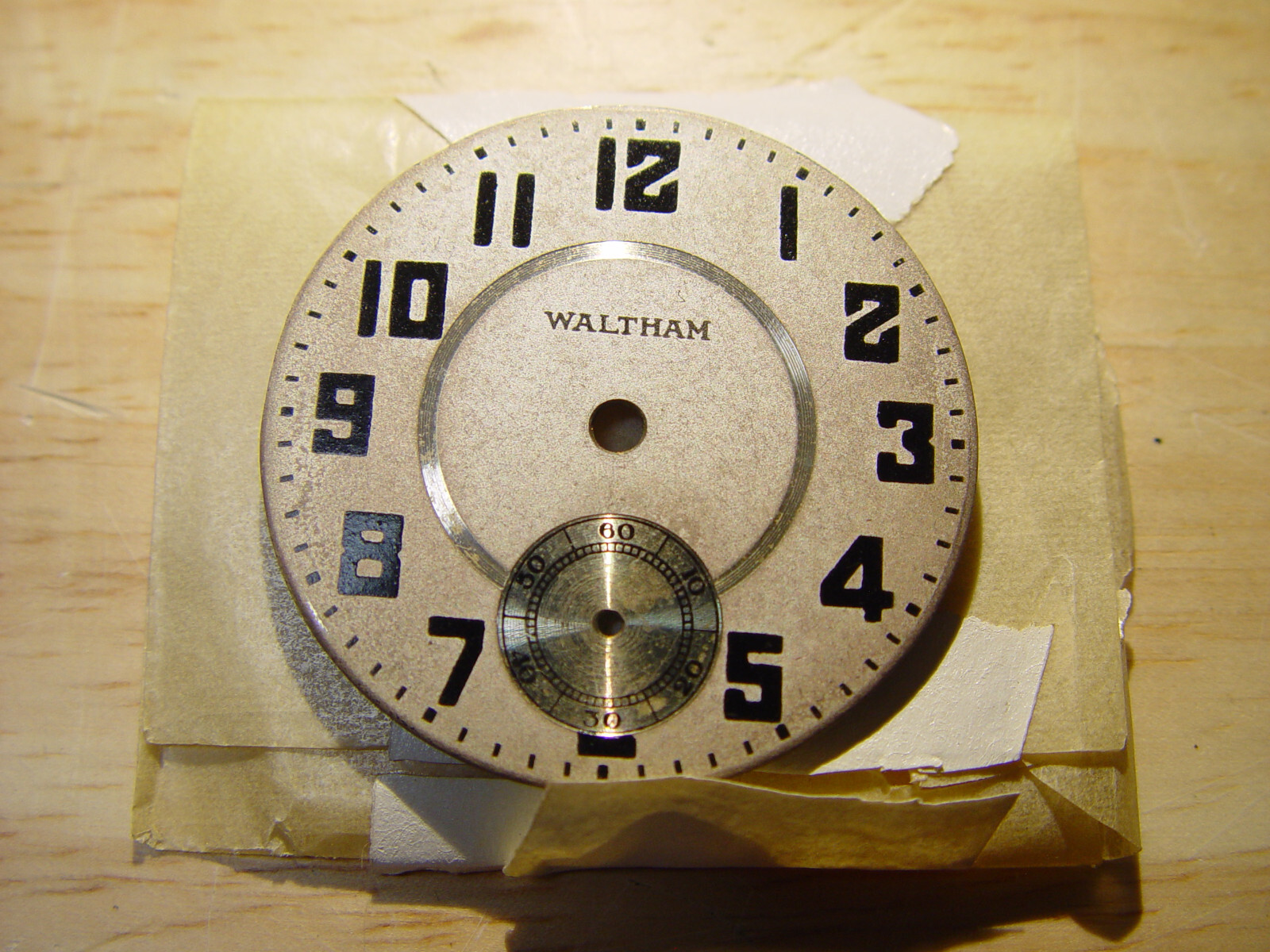 Antique Waltham 16s Pocket Watch Dial Parts BOLD numb… - Gem