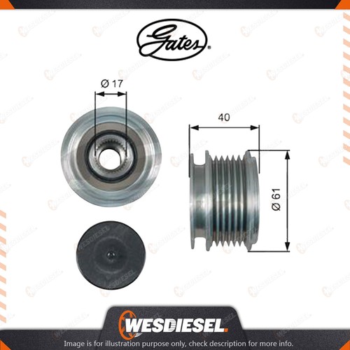 Gates Overrunning Alternator Pulley fits Volkswagen Passat 3C 357 358 ...