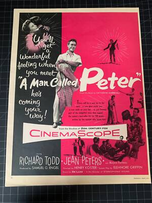 Vintage 1955 “A Man Called Peter” Film Print Ad - Richard Todd - Jean ...