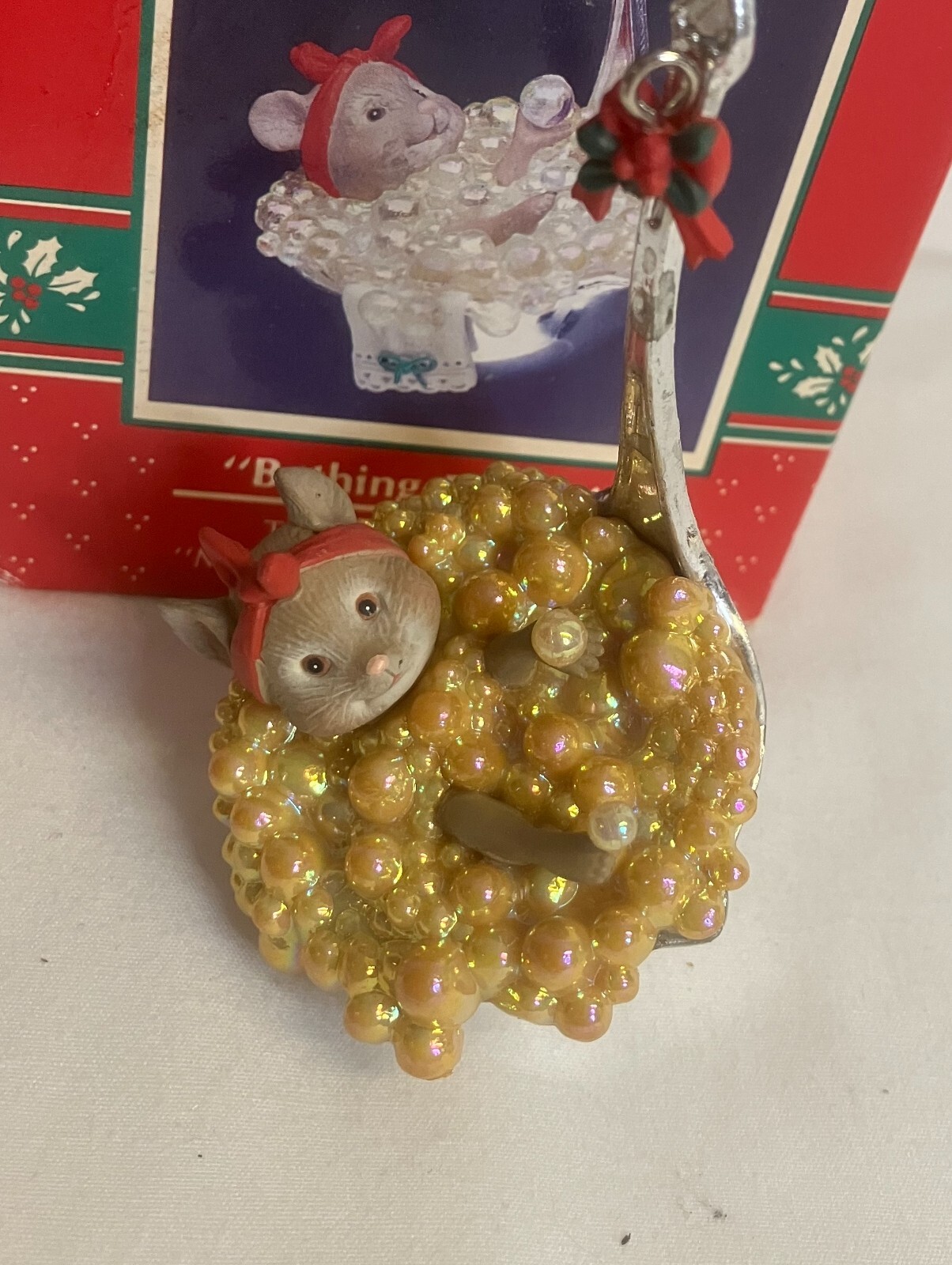 Enesco Bathing Beauty Miss Merry Mouse Christmas Ornament 1991 | eBay
