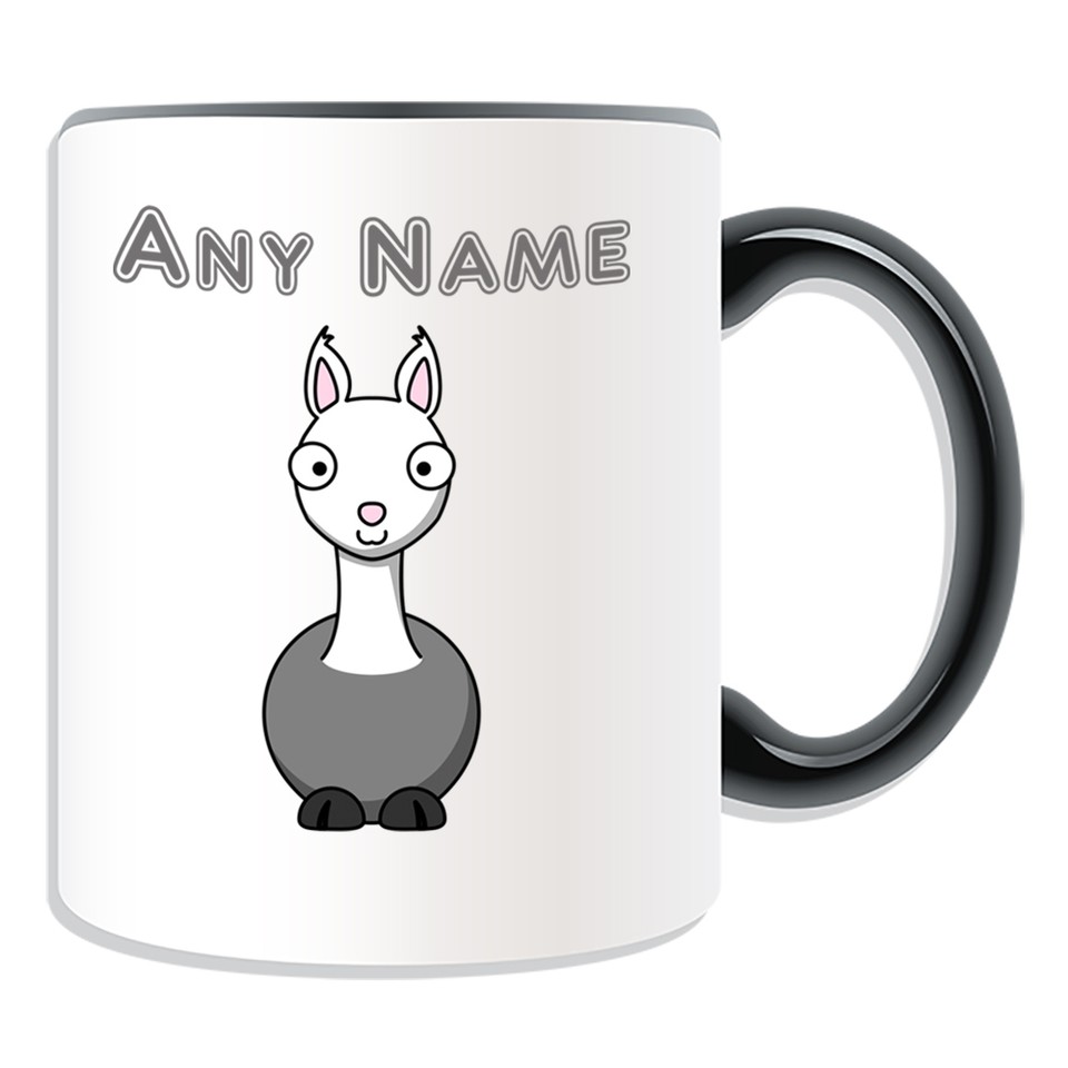 Personalised Gift Llama Mug Money Box Cup Customise Name Message Coffee ...