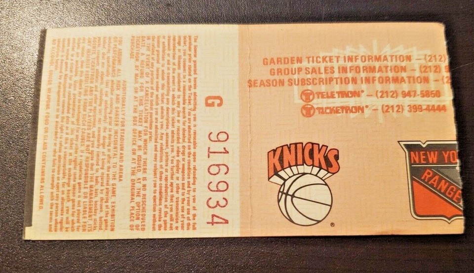 NYPD PBA Fighting Finest Vs Italy's Police Champs 1987 ticket stub | eBay