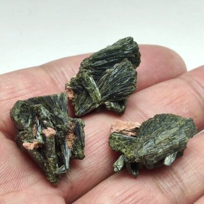 14g/3pcs Natural Epidote Crystal Cluster + Pink Feldspar Specimen ...