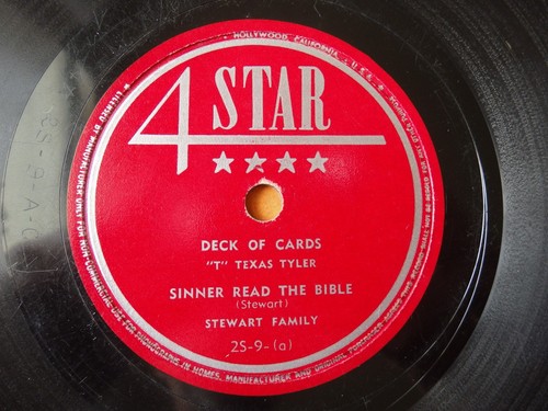 T Texas Tyler Stewart Family 4 song 78 EP Deck of Cards Sinner read the ...