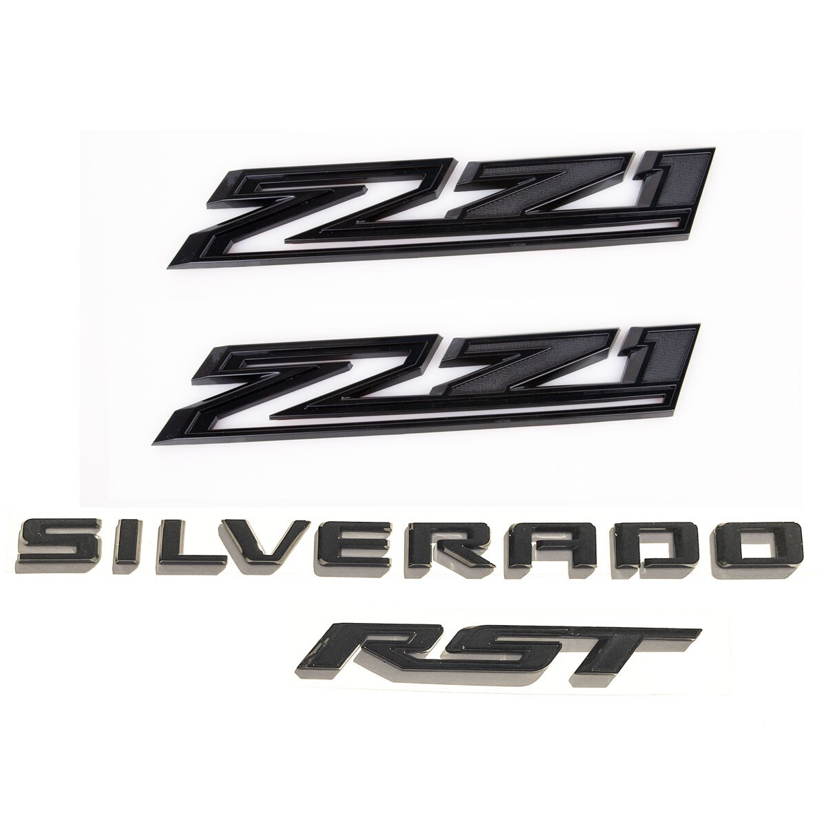 2019-2023 Gloss Black Chevrolet Silverado RST Z71 Emblem Nameplate ...
