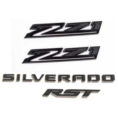 2019-2023 Gloss Black Chevrolet Silverado RST Z71 Emblem Nameplate ...