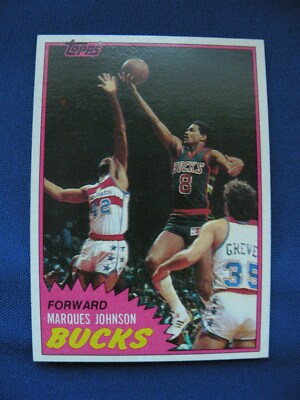 1981/82 Topps Marques Johnson Bucks card #24 NBA Basketball | eBay