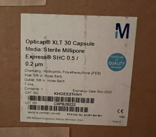 Millipore Opticap XLT 30 Express SHC 0.5/0.2 um capsule filter, mPES ...