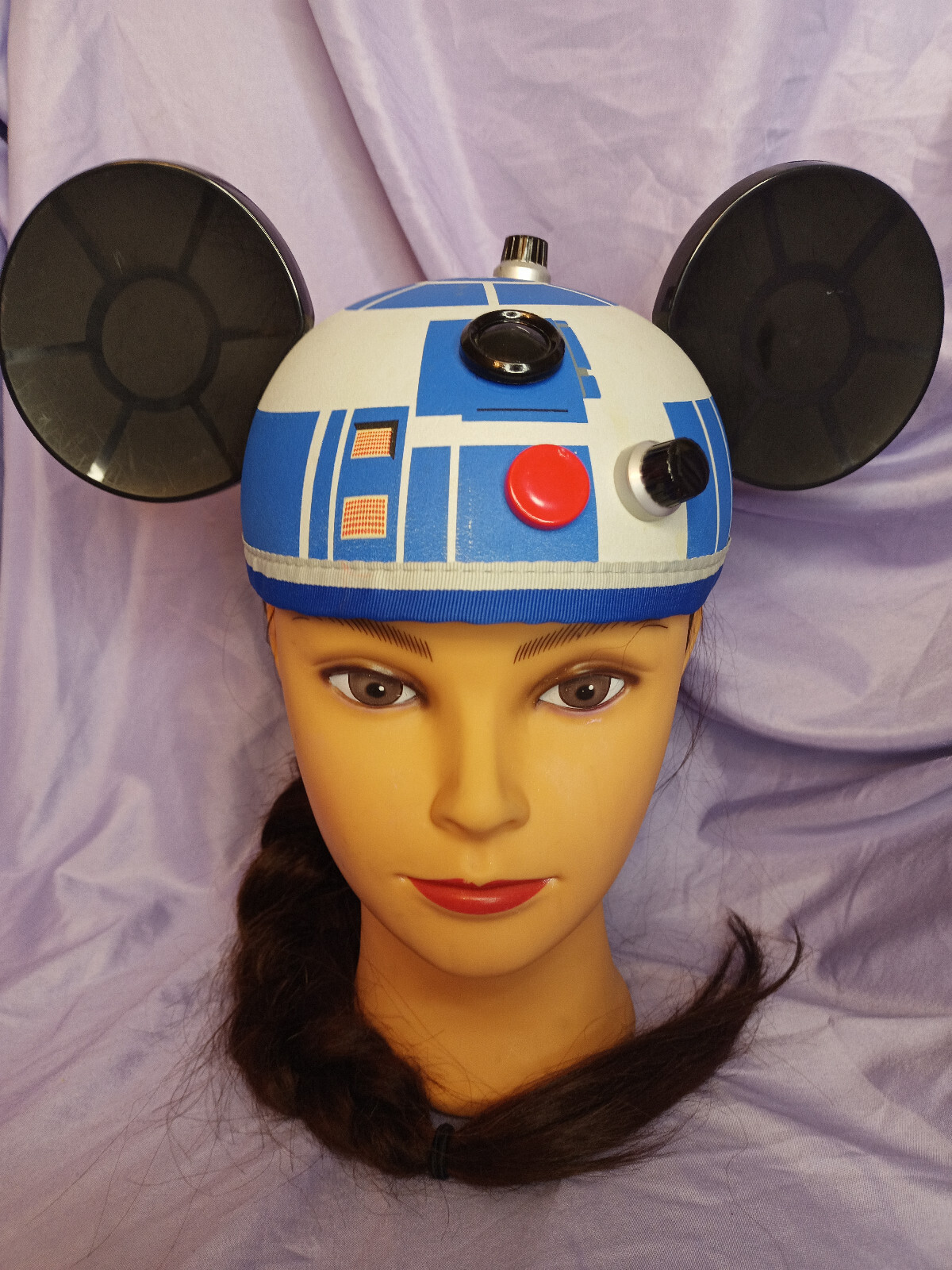 Disney Parks Star Wars R2 D2 Mickey Mouse Ears Hat (mannequin head not ...
