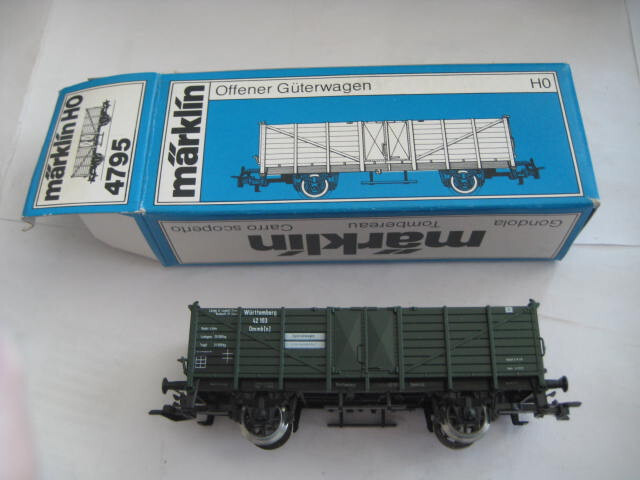 Marklin H0 4795 DRG Wurttemberg Low Side Gondola w/spoked wheels in ...