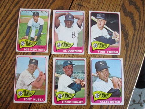 NY Yankees Topps 1965 Lot - 6 Cards - Pepitone-Boyer-Kubek-Howard-Tresh ...