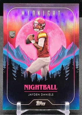 JAYDEN DANIELS 2024 Topps Midnight Football NIGHTBALL RC SP #NB-9 | eBay