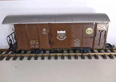 NEW G SCALE 45mm BROWN BOX CAR LGB COMPATIBLE GARDEN RAILWAY TRAIN ...