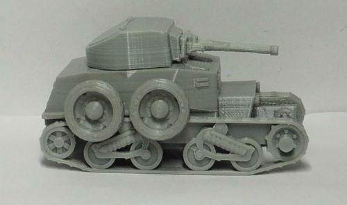 28mm 1/56 3D printed VBCW WWII NZ Schofield Light Tank suitable 4 Bolt ...