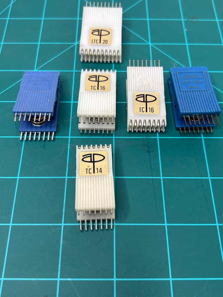 Vintage AP and Pomona DIP IC test clip assortment 14, 16, 20 pin | eBay