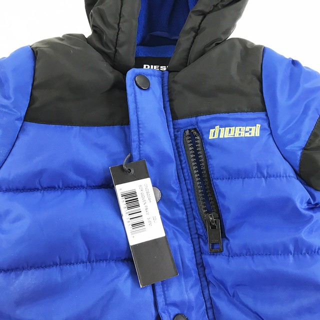 Diesel Boys Infant Snowsuit Pram Blue Black Fleece Lined 6-9 Months ...