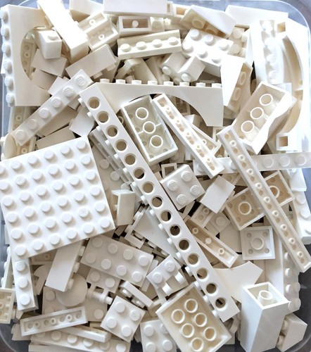 Lego 150 piece White Lego lot full of bricks, blocks Variety of Sizes ...