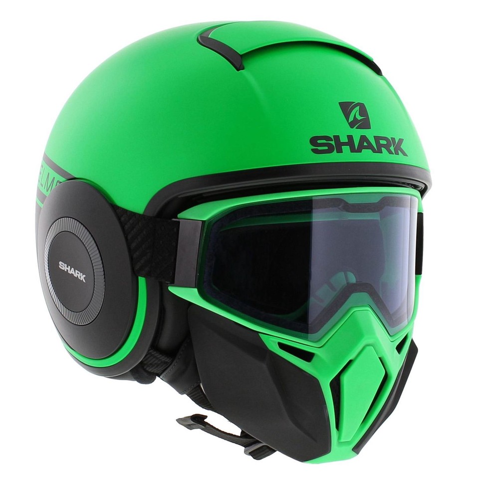 Shark Helmet Street Drak Neon serie matt green black GKK | eBay
